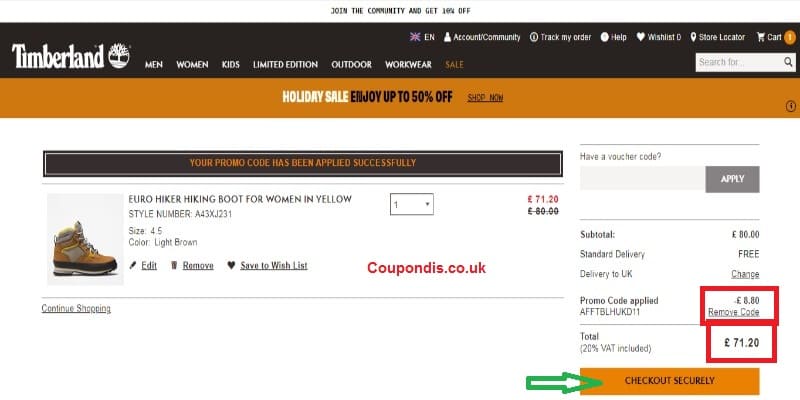 Verified Timberland Discount Codes and Vouchers - deals | October 2025